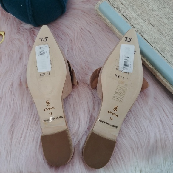 bill blass | Shoes | Bill Blass Nude Rose Flat Mules Double Knot | Poshmark